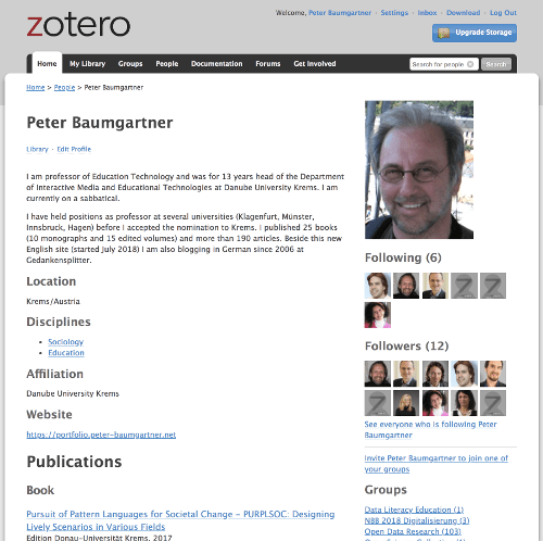 Peter Baumgartner: Landing Page